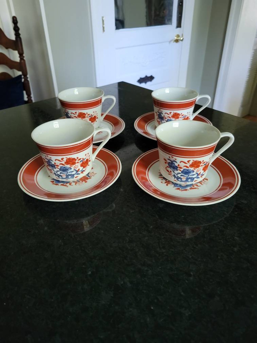 Vintage Nara Ca 1580 Porcelain Cups and Saucers(set of Four) by Seymour ...