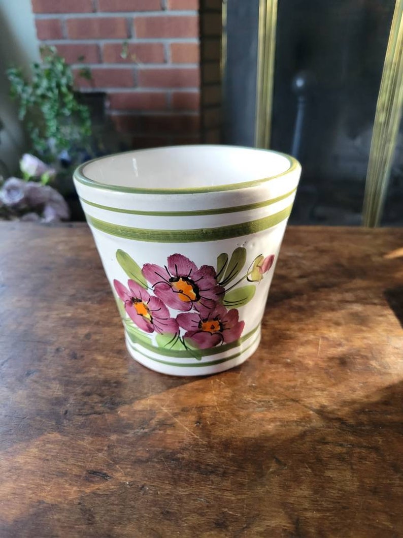 Italian Pottery Flowerpot Planter Cachepot Majolica Faience - Etsy