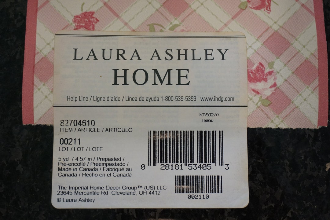 Vintage Laura Ashley Pink Tartan Floral Wallpaper Border - NOS - Etsy