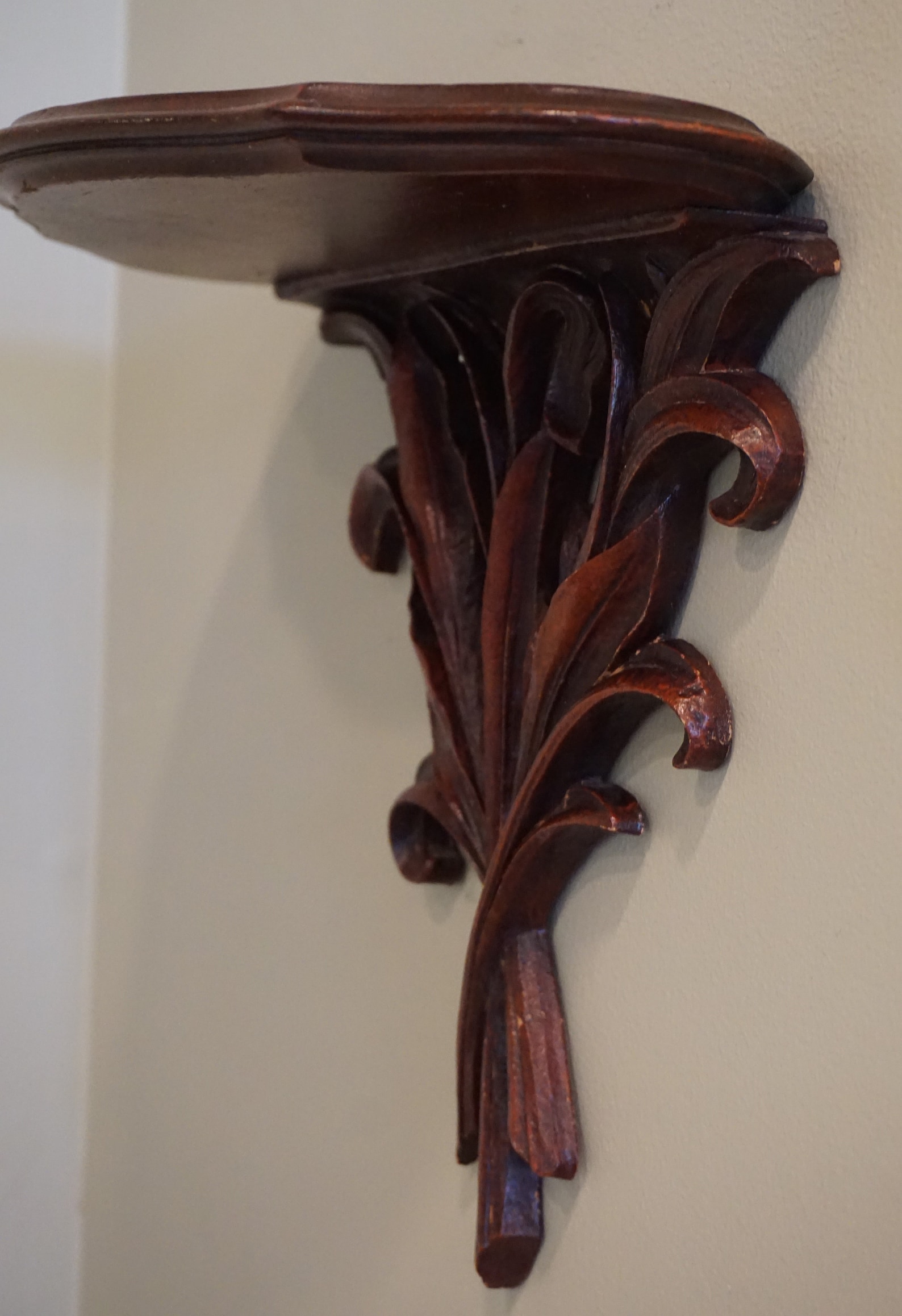 Vintage Mahogany Wall Sconce Bracket 1970s Mahogany Sconce - Etsy