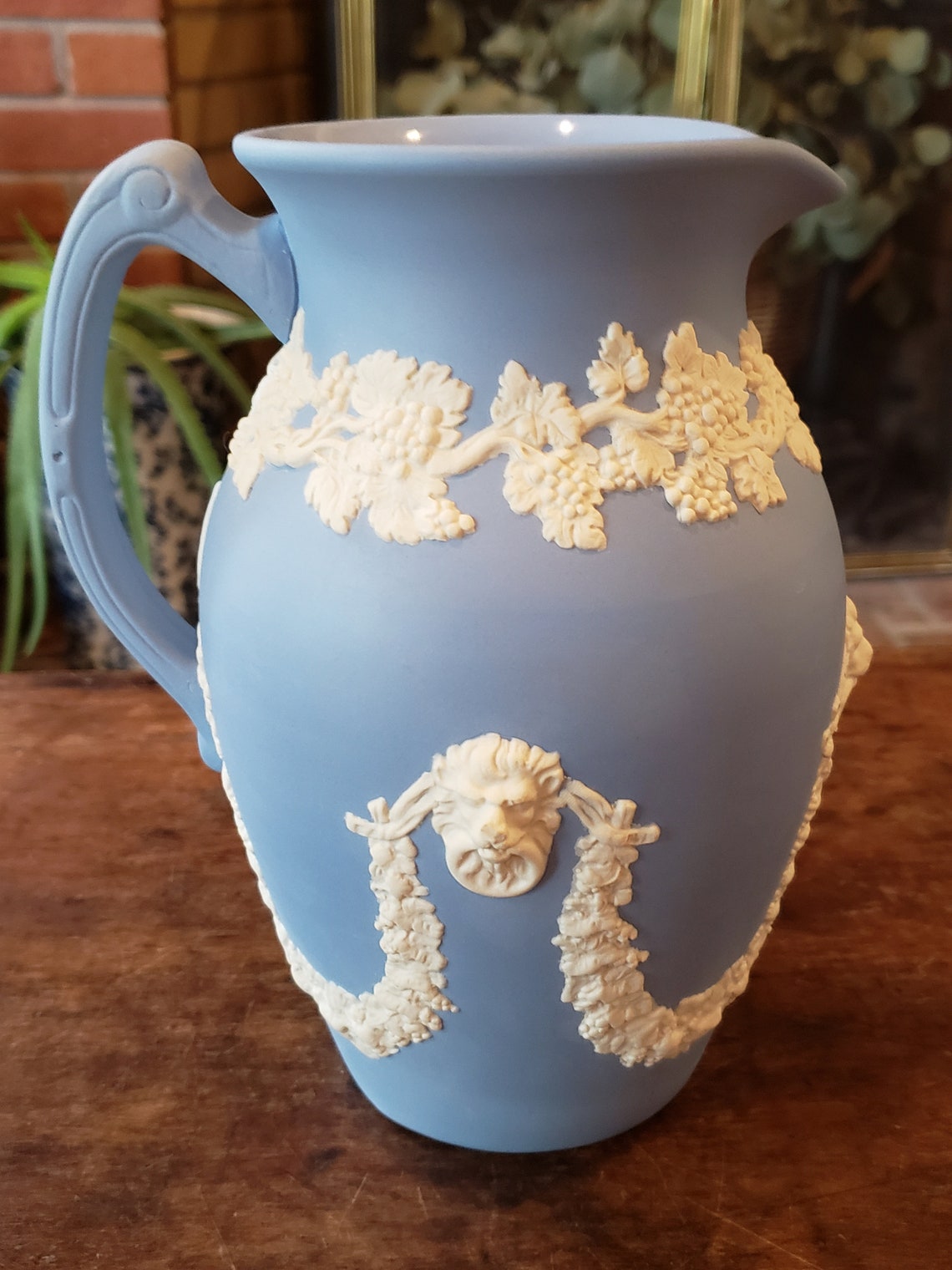 Vintage Dudson Hanley Jasperware Pitcher Lion Head - Etsy