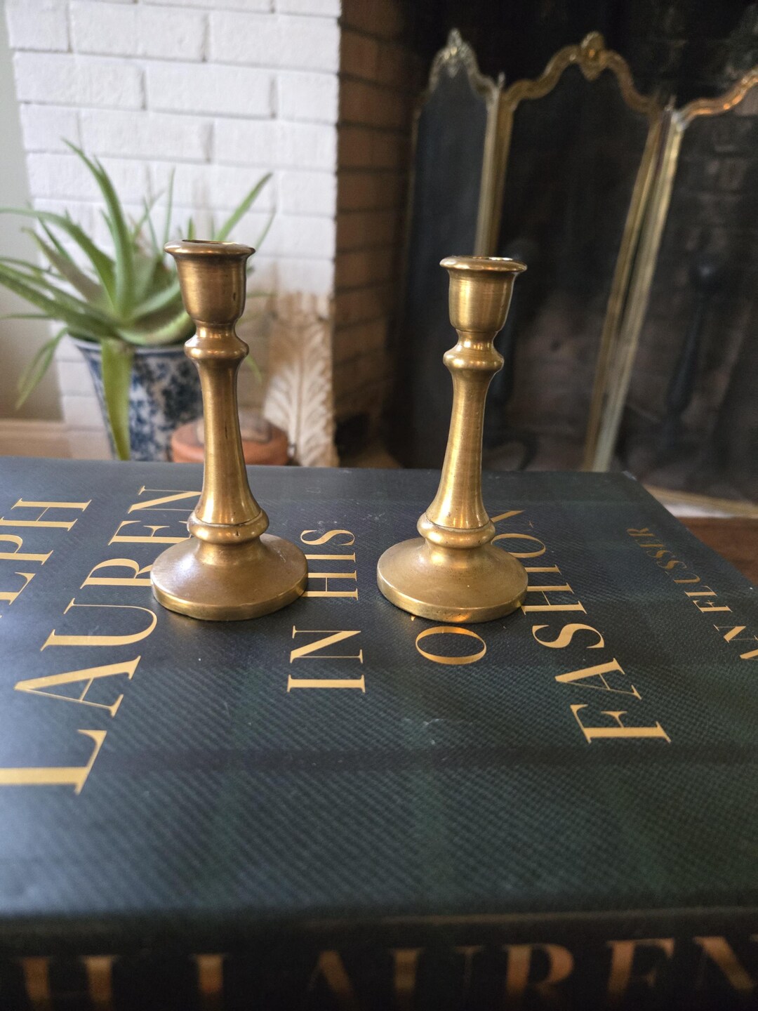 Antique Miniature Brass Candlesticks 3 7/8 Inches Tall - Etsy