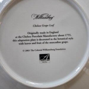 Colonial Williamsburg Chelsea Botanical Salad/dessert Plates ...