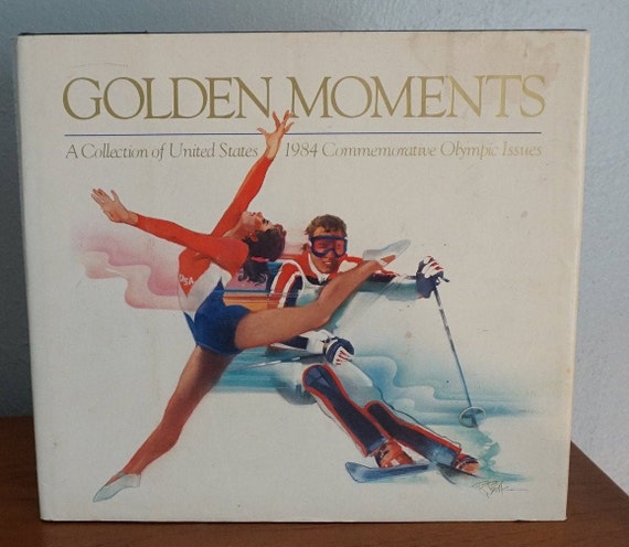 Vintage 1984 Olympic Book Golden Moments 1984 USPS Olympic - Etsy