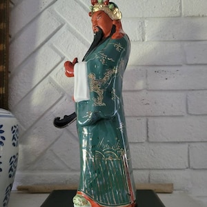 Vintage Chinese Emperor Guan Yu Lord Statue - Guan Yu Statue Chinese ...