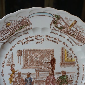 Vintage 1950 BYU Golden Jubilee Plate - BYU Diamond Jubilee 1875-1950 ...