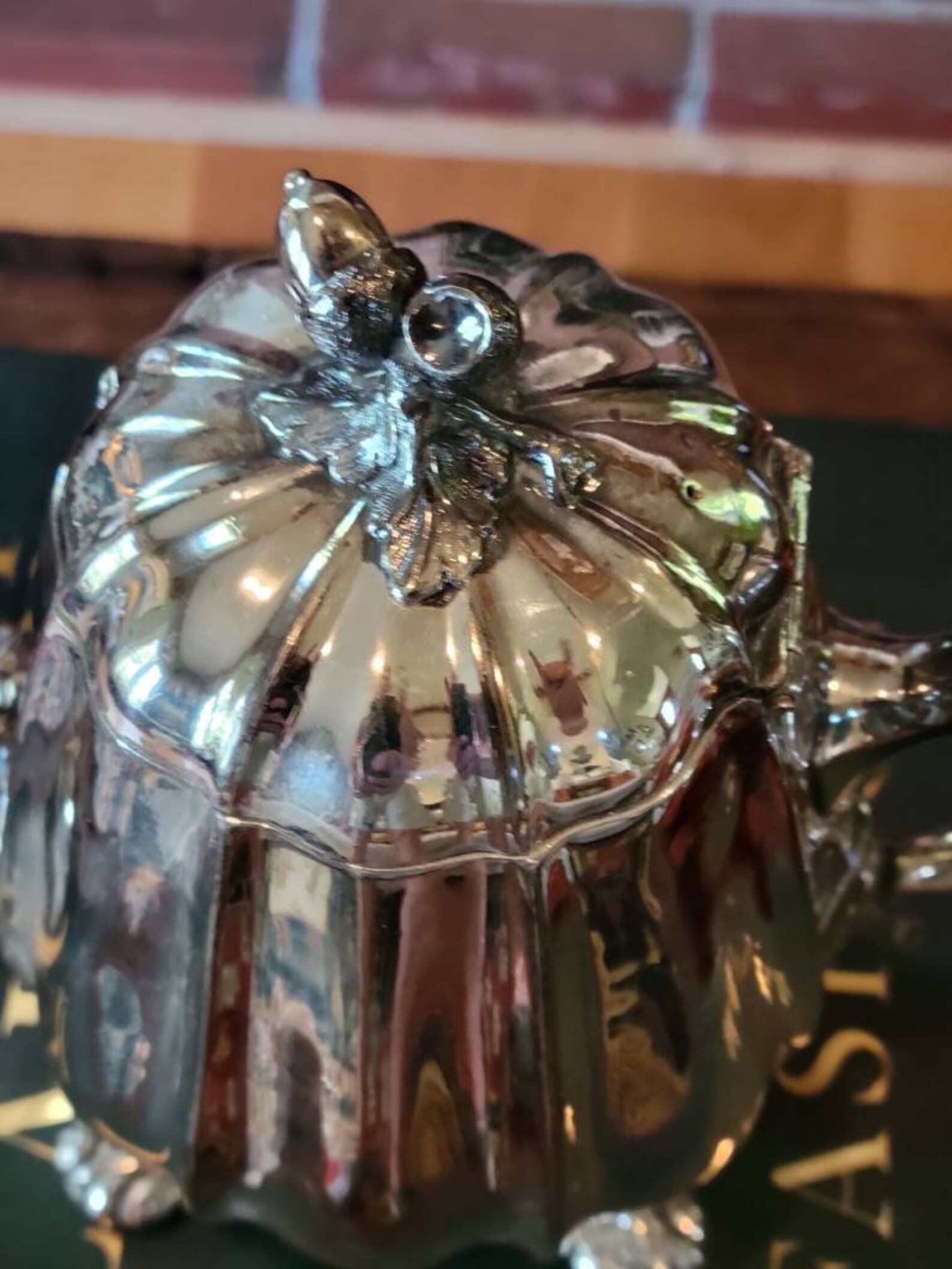 Antique Silverplate Teapot With Acorn Finial Victorian Silver - Etsy