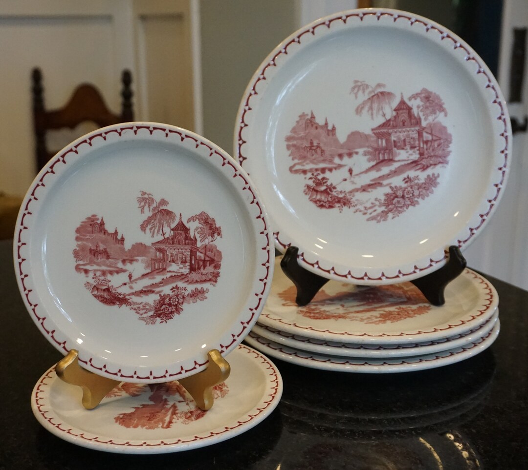 Vintage Syracuse Mayfair Chinoiserie Plates – 1950s Restaurant China ...