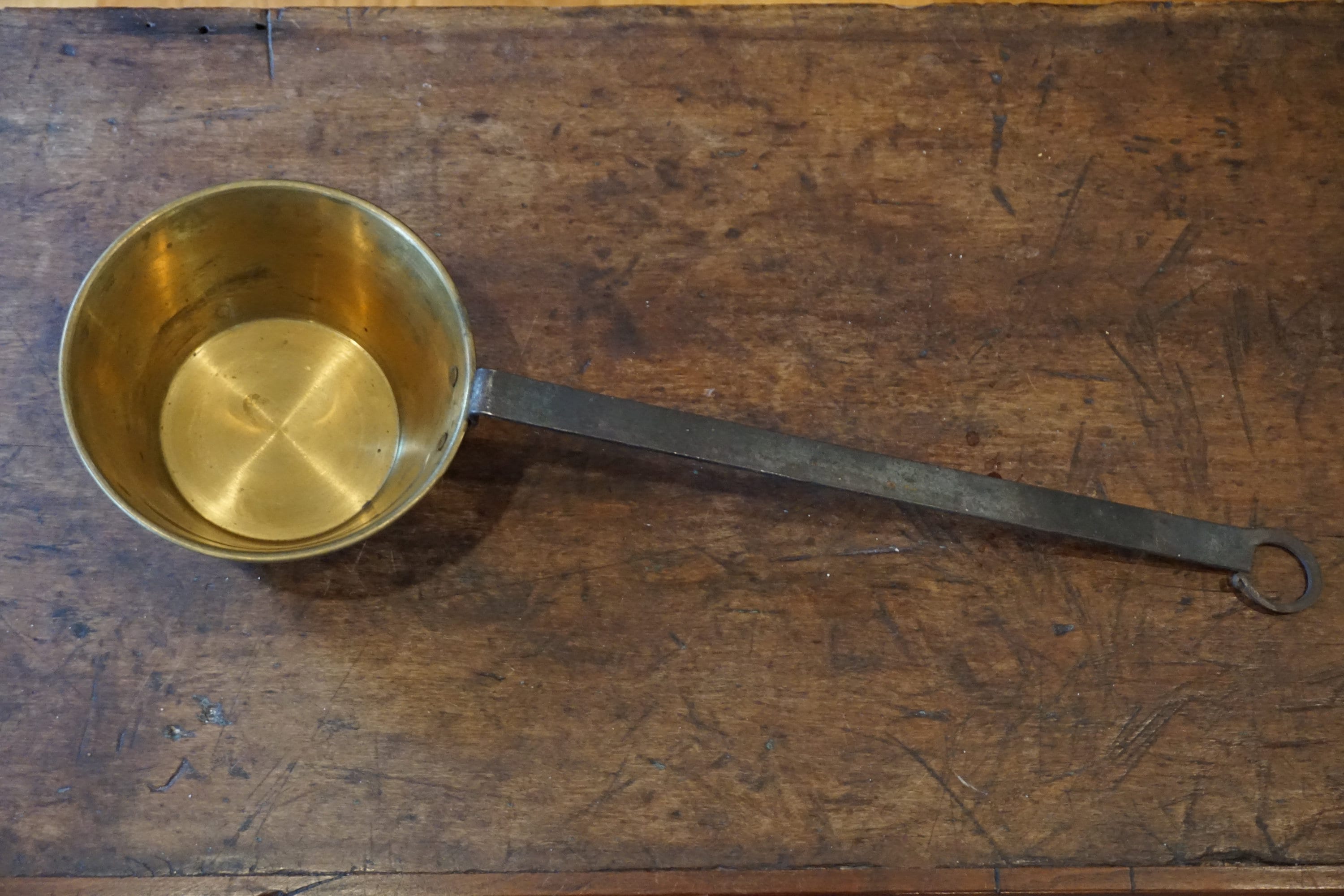 Vintage Brass Ladle With Wrought Iron Handle 1980s Large | Etsy