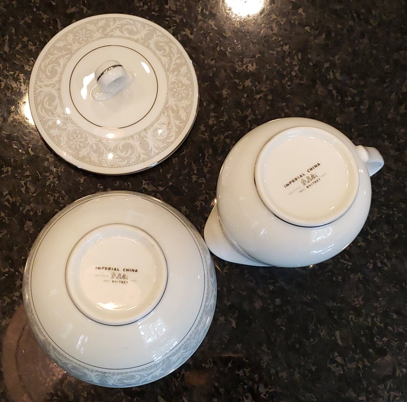 Vintage Imperial China Whitney Sugar Bowl and Creamer | Etsy