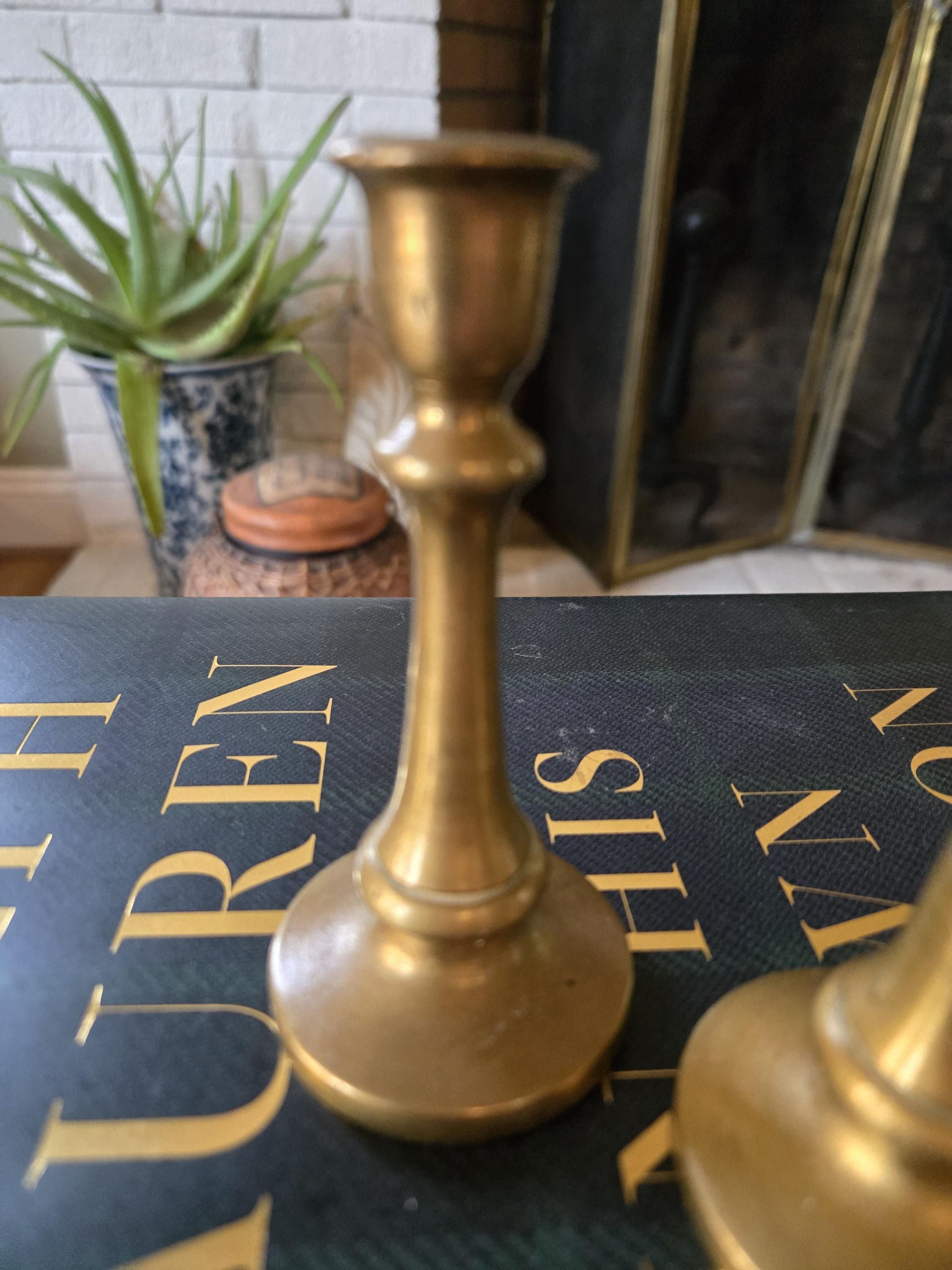 Antique Miniature Brass Candlesticks 3 7/8 Inches Tall - Etsy