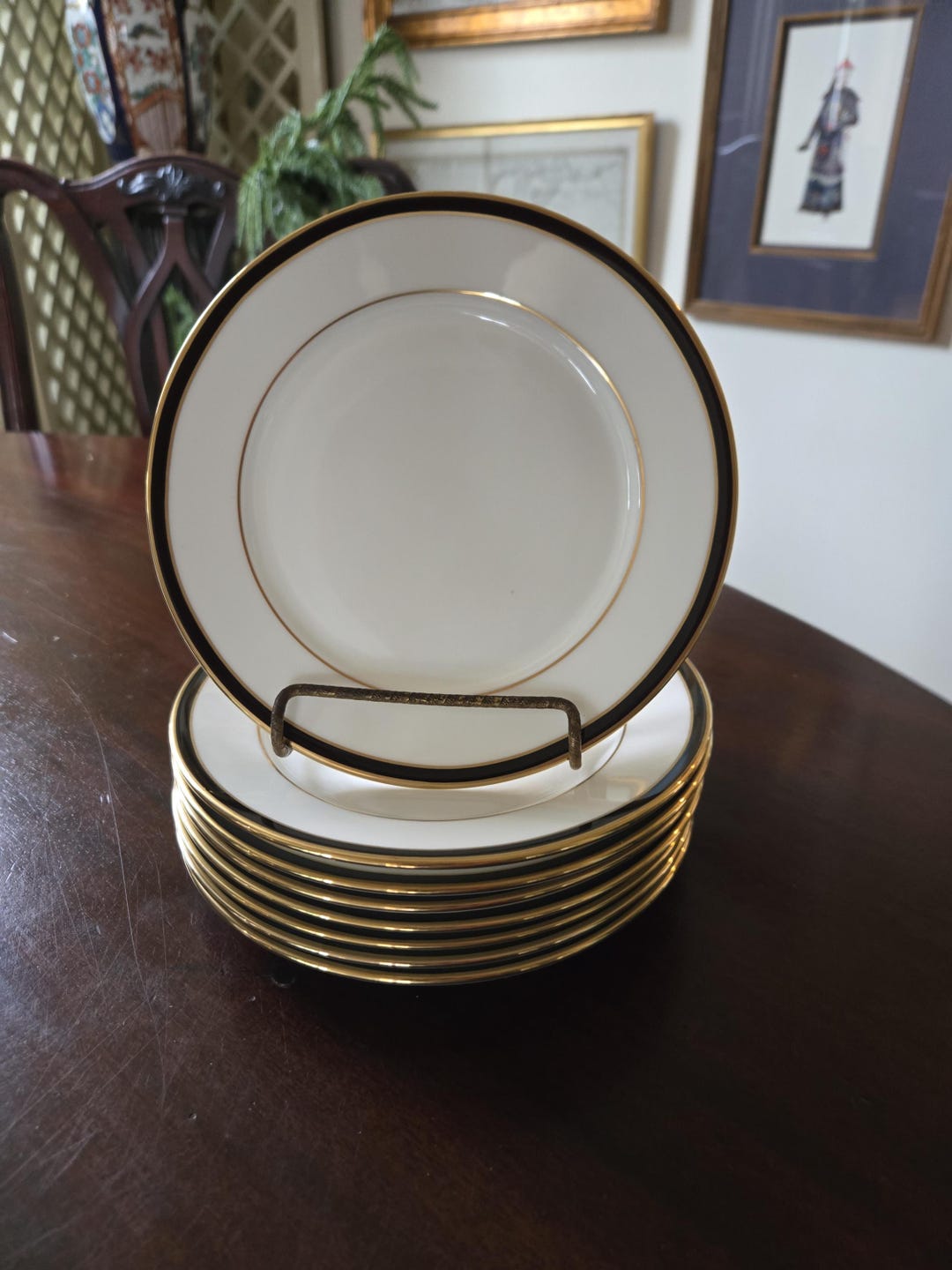 Vintage Lenox Kristy Pattern Bread Plates Debut Collection 1990s Lenox ...