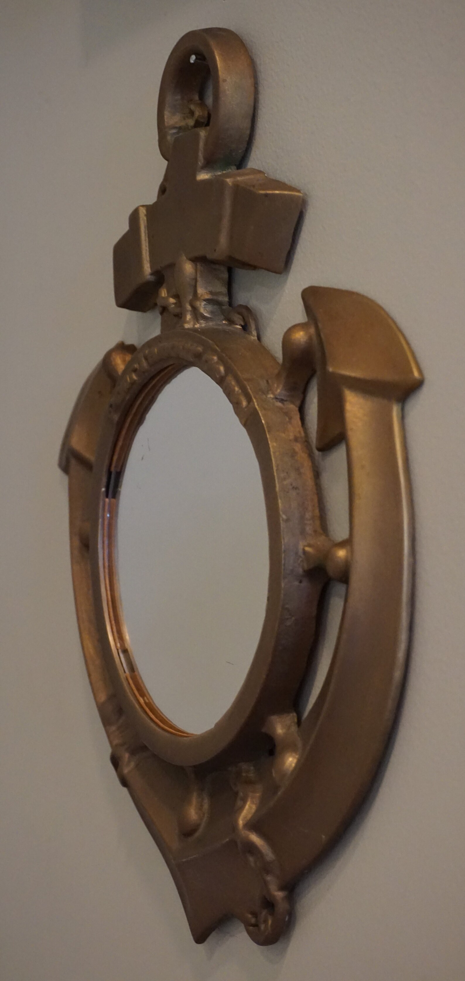 Vintage Brass Anchor Mirror Pour L'amour De Moi 1970s | Etsy