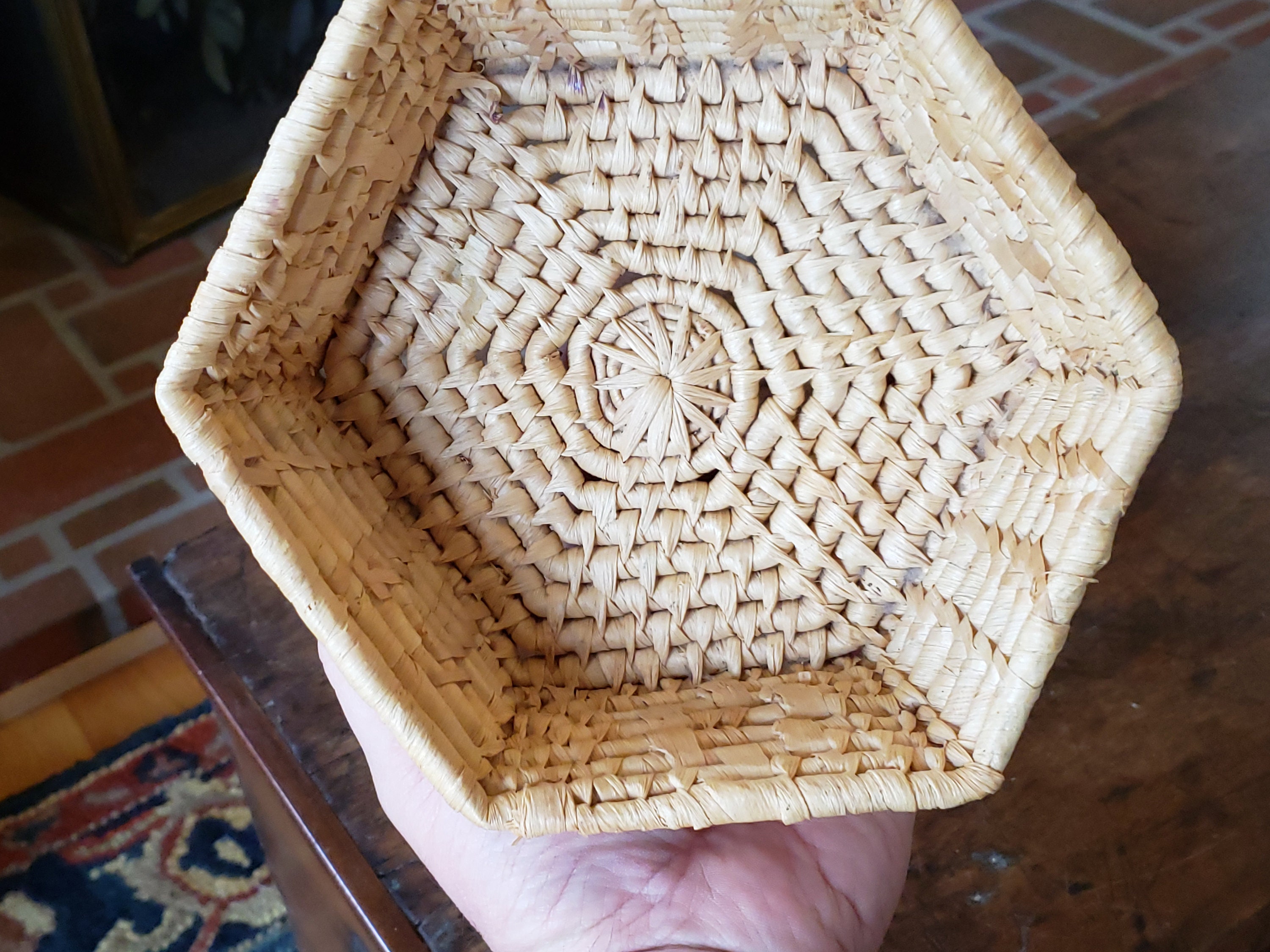 Vintage Yucca Basket 1990s Hexagonal Yucca Basket | Etsy