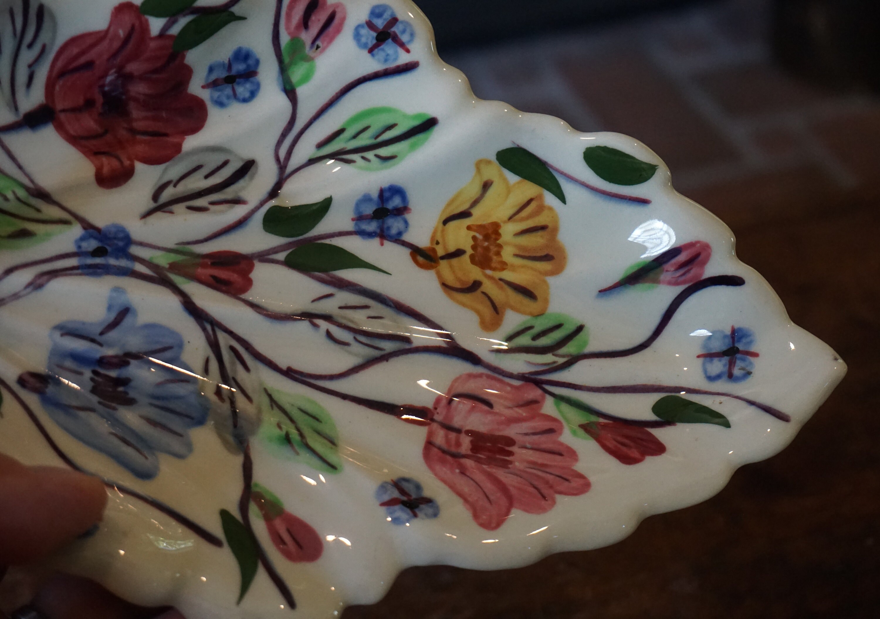 Vintage Blue Ridge Chintz Leaf Shaped Dish 1950s Blue Ridge | Etsy