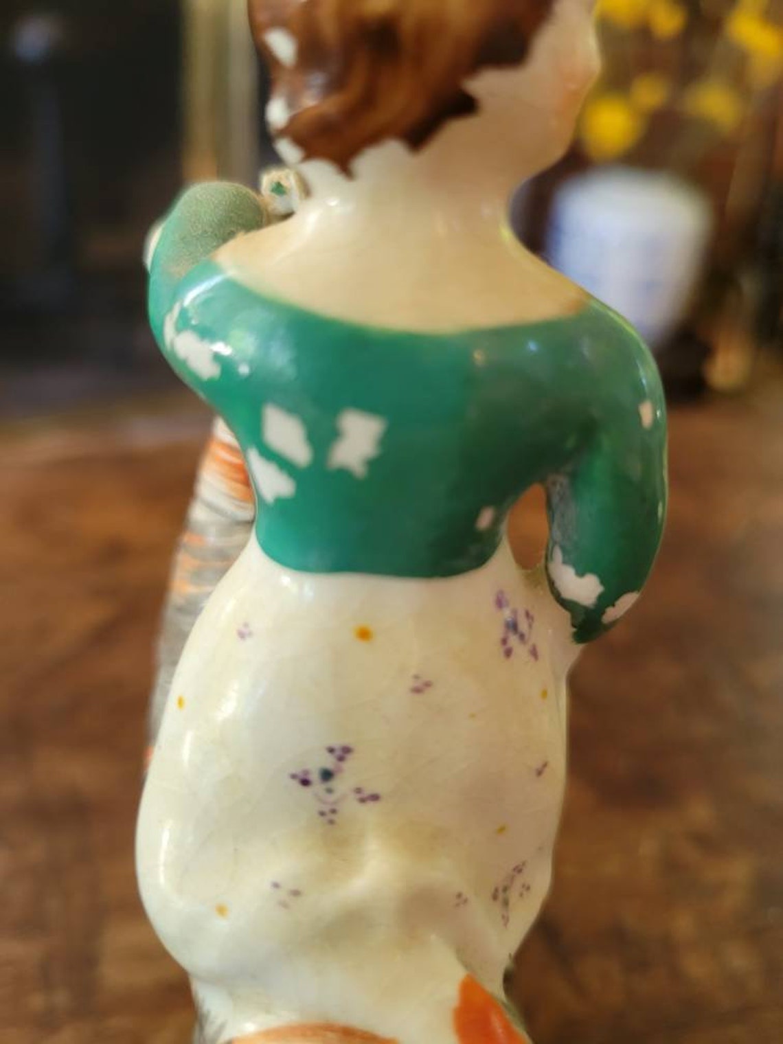 Antique Staffordshire Pottery Girl on Goat Figurine Queens - Etsy