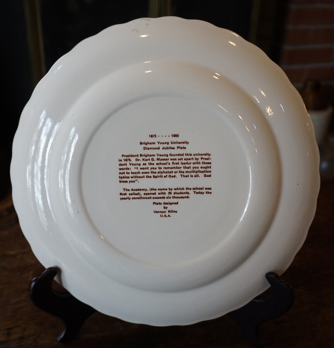 Vintage 1950 BYU Golden Jubilee Plate BYU Diamond Jubilee | Etsy