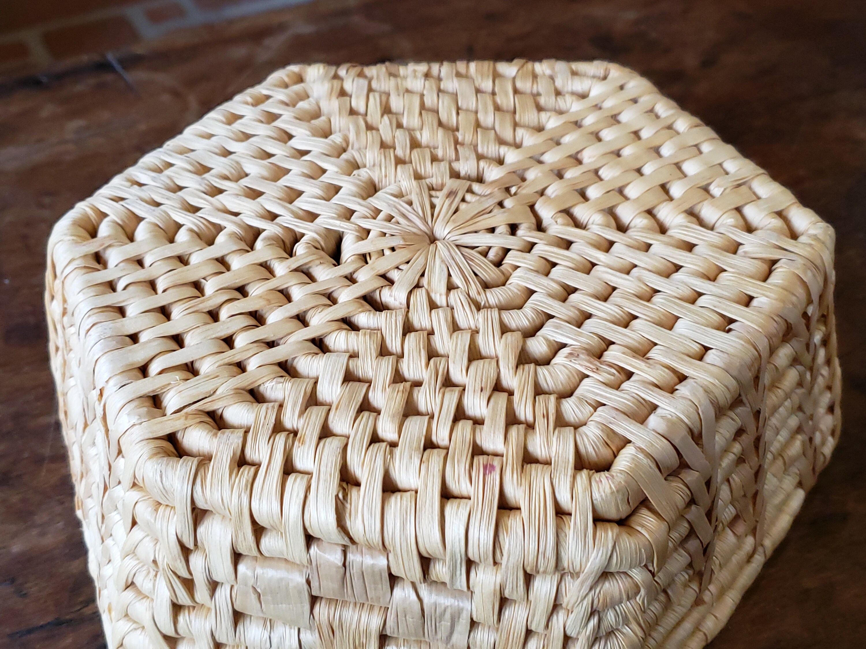 Vintage Yucca Basket 1990s Hexagonal Yucca Basket - Etsy UK