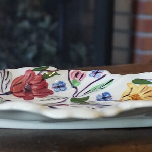 Vintage Blue Ridge Chintz Leaf Shaped Dish - 1950s Blue Ridge Southern ...