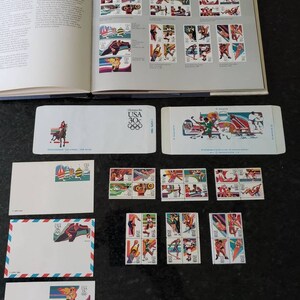 Vintage 1984 Olympic Book Golden Moments 1984 USPS Olympic Stamp ...