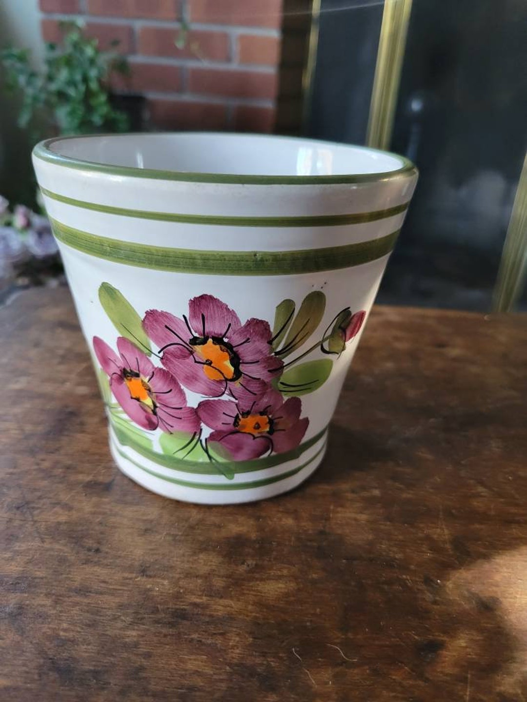 Italian Pottery Flowerpot Planter Cachepot Majolica Faience - Etsy