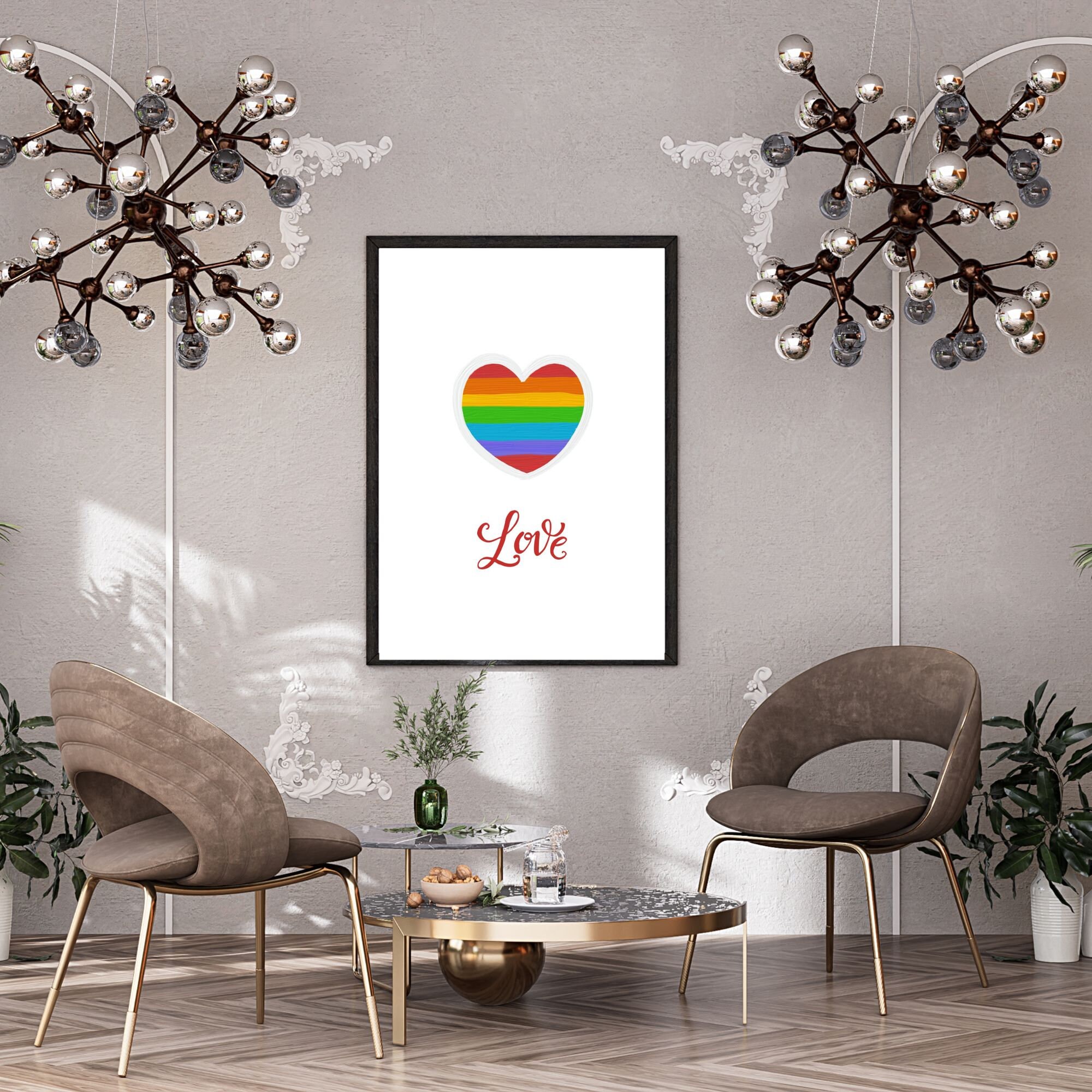 Printable LGBTQIA Gift Idea | Set of 3 Wall Art Prints | Heart | Dove ...