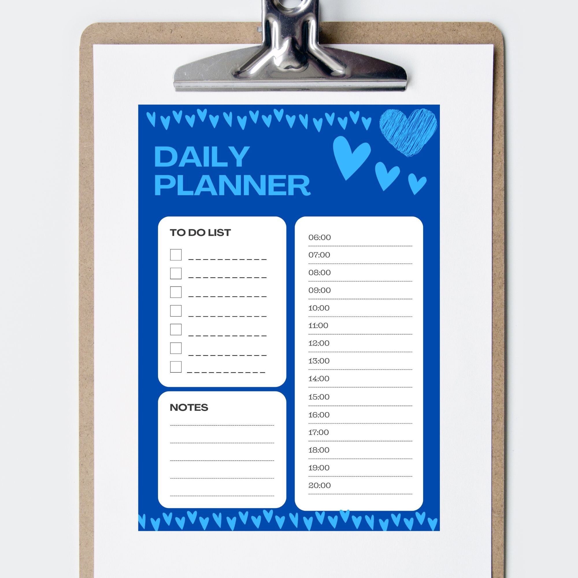 Printable Heart Daily Planners | Set of Four | Downloadable A4 Planners ...