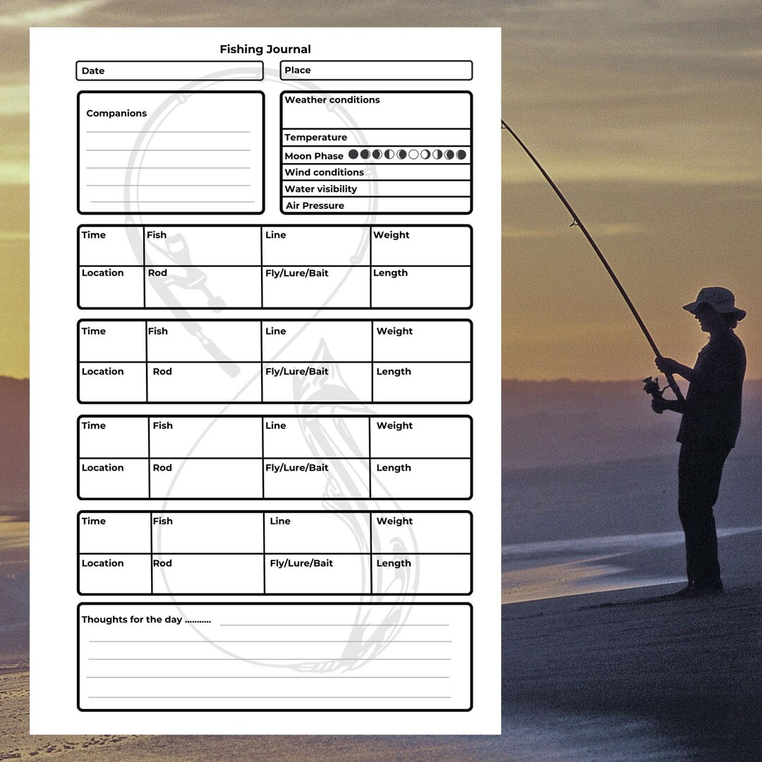 Fishing Log Journal Gift - Perfect for Anglers to Record Their Catch - Etsy