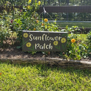 Sunflowers Garden Sign Garden Decor Sunflower Patch - Etsy