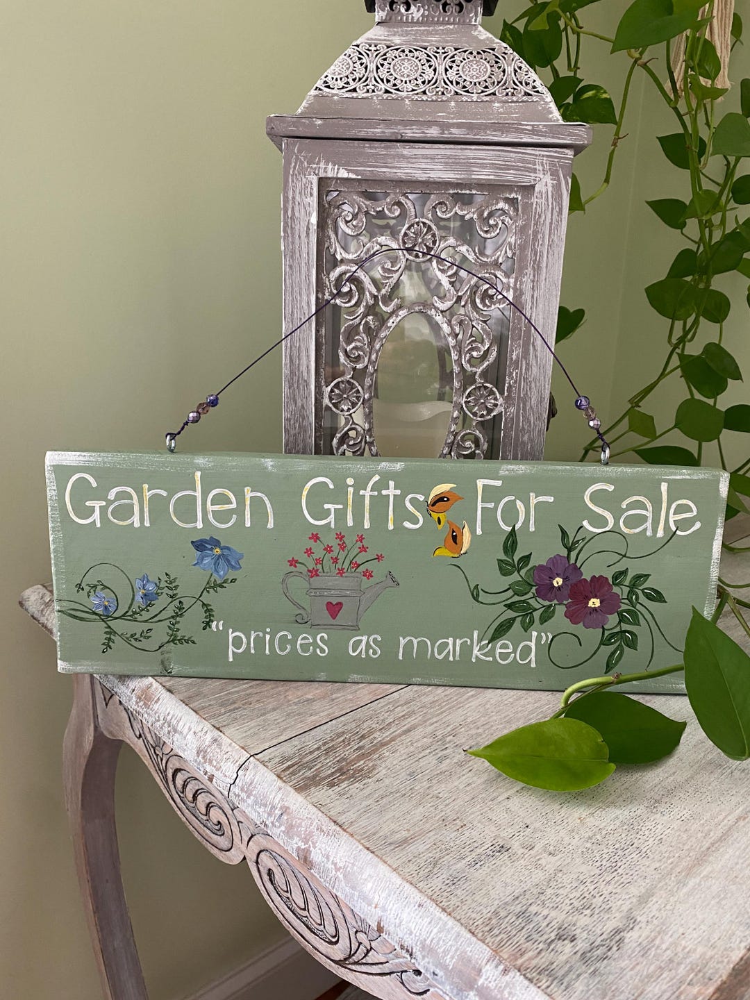 Custom Hand Painted Garden Sign: Personalized Outdoor Decor Gift - Etsy