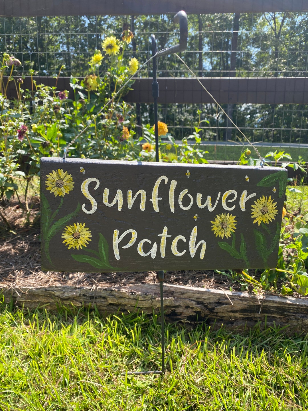 Sunflowers Garden Sign Garden Decor Sunflower Patch - Etsy