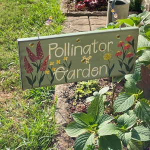 Pollinator Garden, Rustic Wood Sign, Garden Gift, Garden Sign, Custom ...