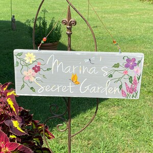 Personalized Hand Painted Sign, Garden Sign, Custom Outdoor Sign ...