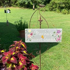 Personalized Hand Painted Sign, Garden Sign, Custom Outdoor Sign ...