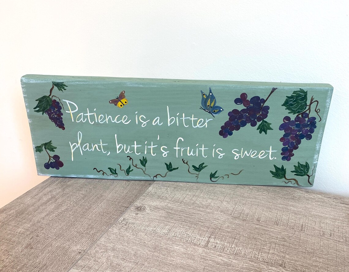 Customizable Hand Painted Garden Sign With Flowers and Bees, Custom ...