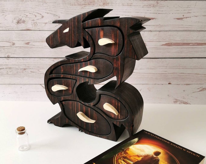 Dragon Box, Wooden Dragon Box, Black Drake, Smaug Made to Order, Chest ...