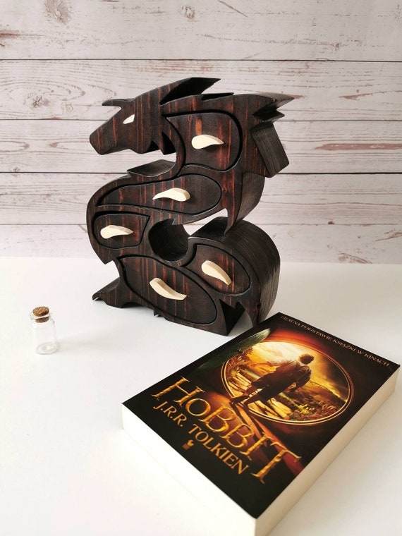 Dragon Box Wooden Dragon Box Black Drake Smaug made to | Etsy