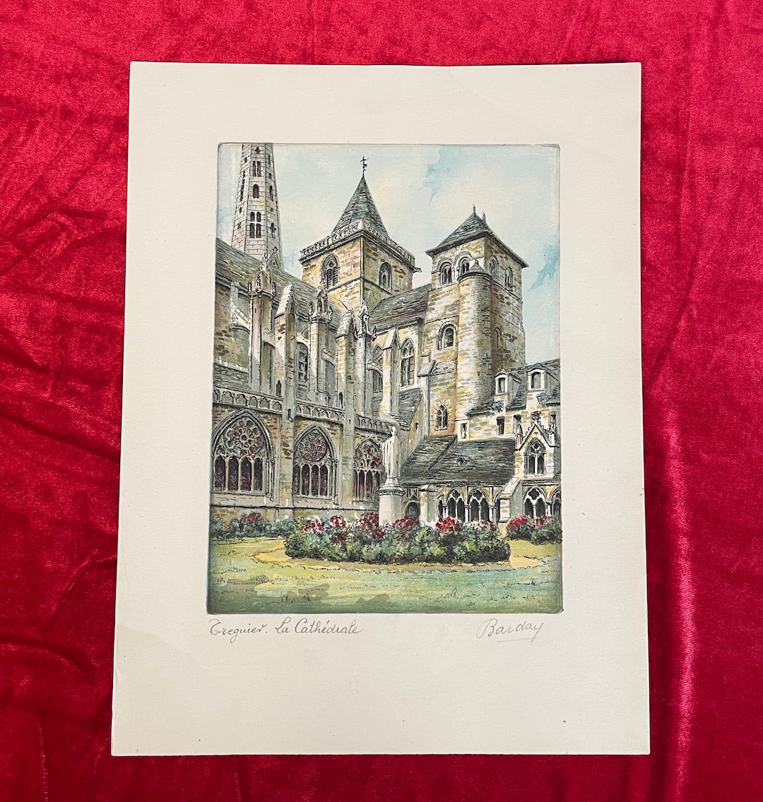 Francis Barday greguier La Cathedrale Original Hand Colored Lithograph ...