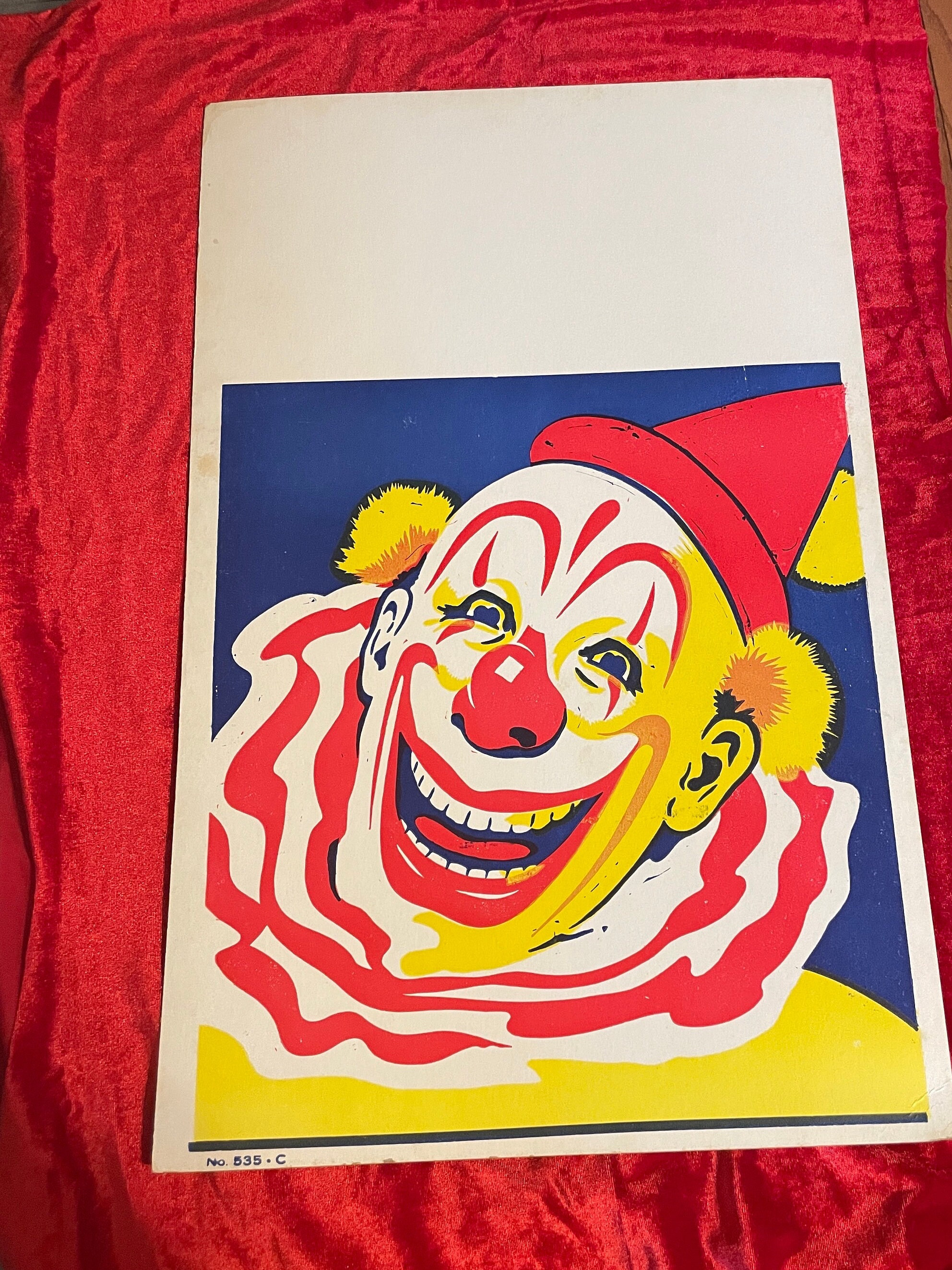 Vintage Original Circus Silkscreen Card Poster Sign 22x14 Rare Clown - Etsy