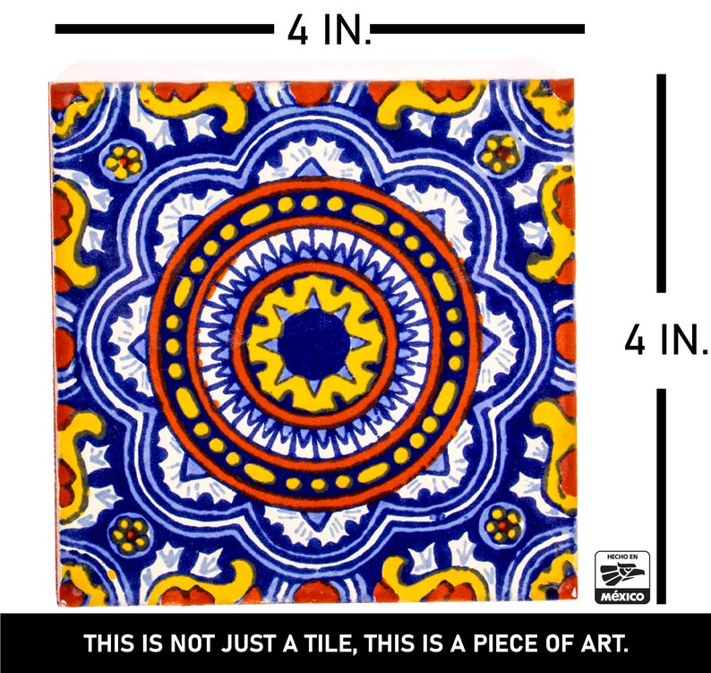 Genuine Mexican Talavera Tiles 4x4 Hand Painted Customize - Etsy