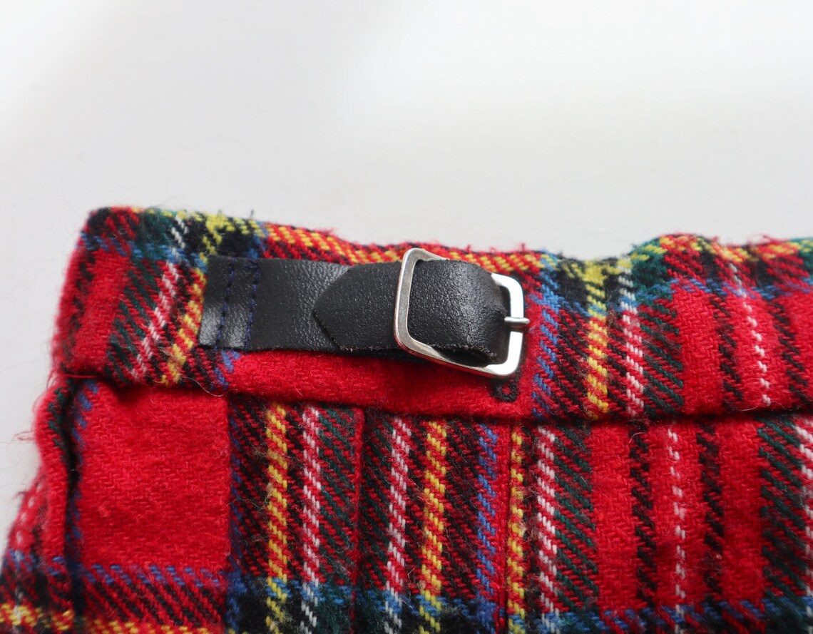 Red Checked Vintage Kilt // Pleated Skirt // Size 4 Years // Boys ...