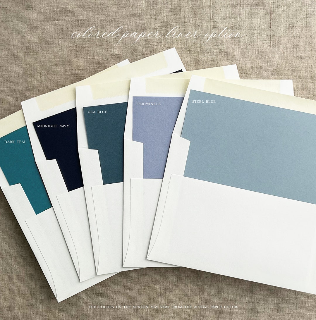 A7 Envelope Liner: Solid Matte Color Paper, Square Flap - Etsy
