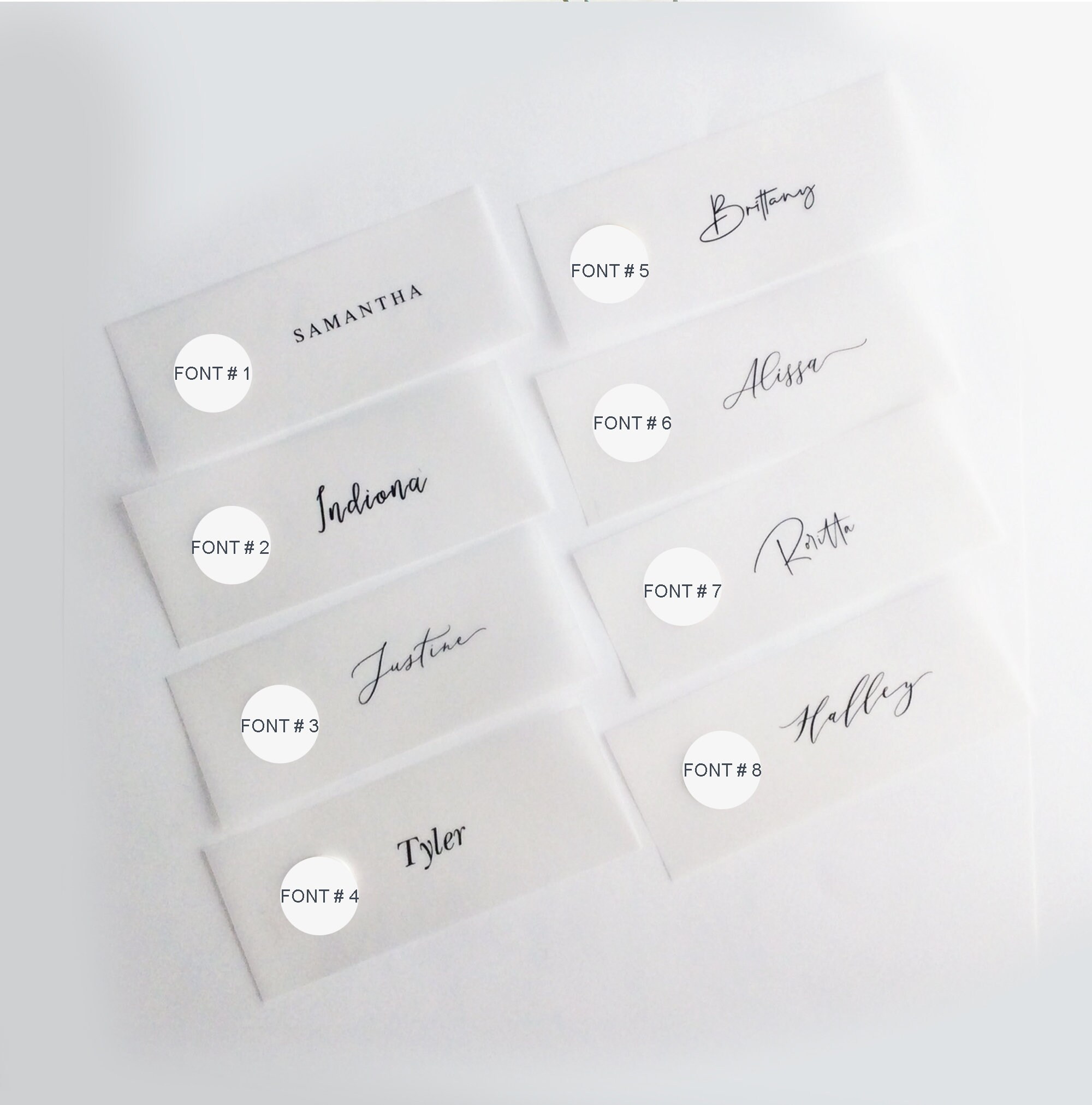 Floral Wedding Place Card Guest Name Card / Personalized Print - Etsy