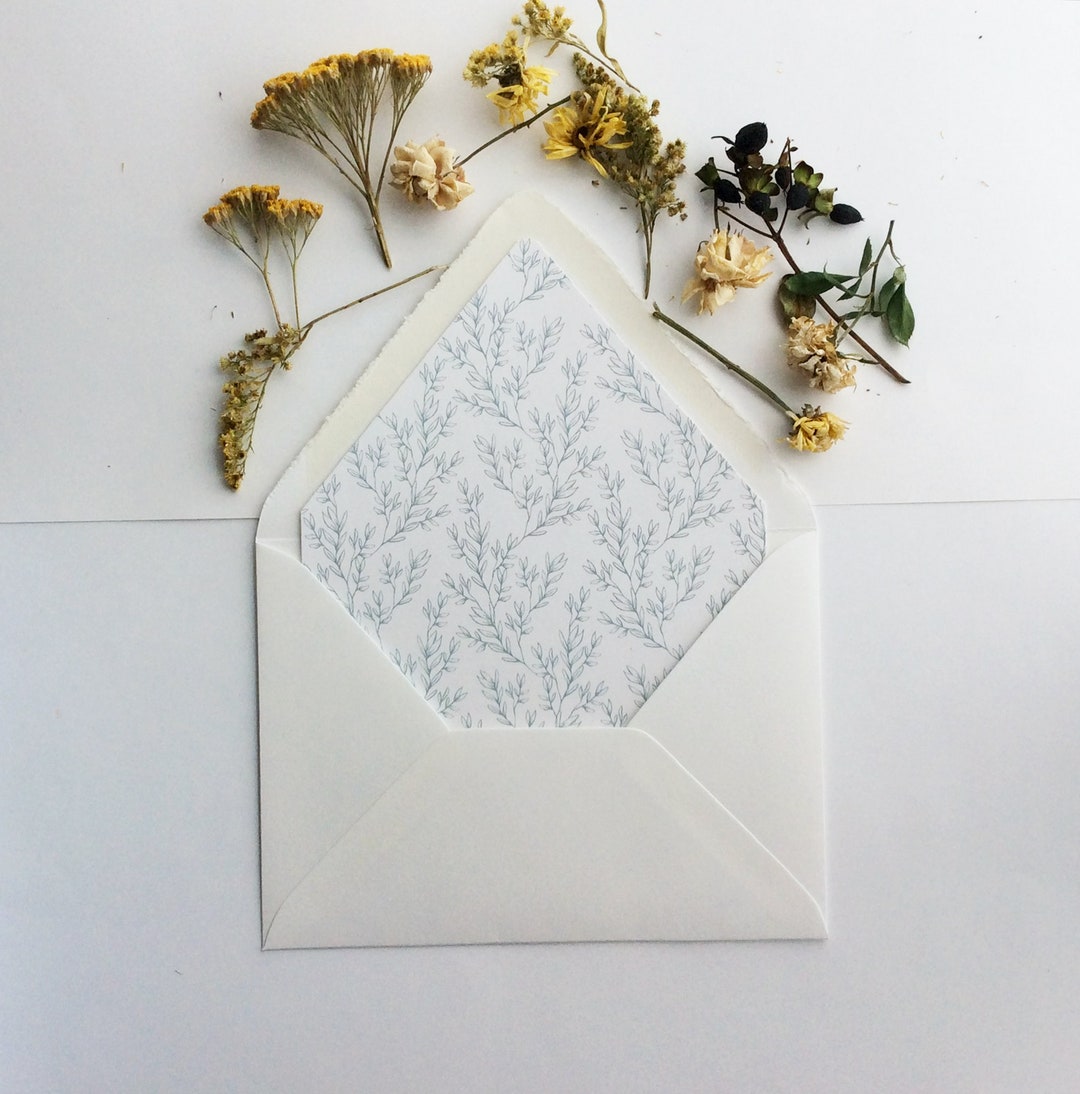 Toile Botanical Garden Envelope Liner: A7 Euro Flap - Etsy