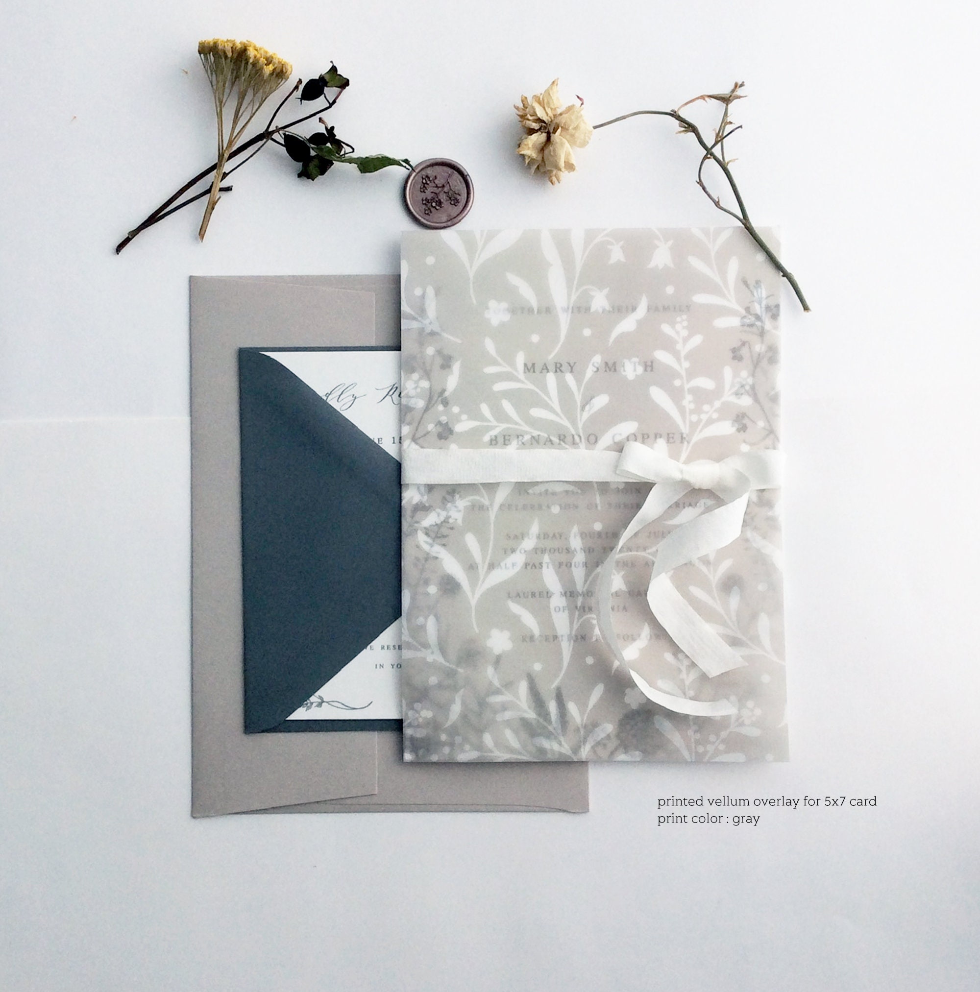 Paper & Party Supplies Paper For A7 5 x 7 Invitations A7 Peony Vellum ...