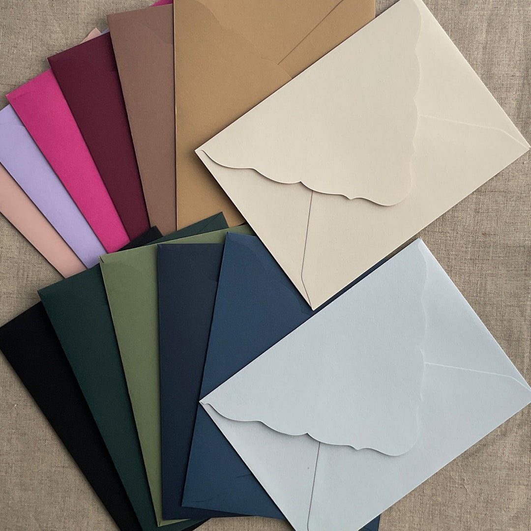 A7 Venetian Style Envelopes: Laser Cut, Ungummed, Colored Envelope for ...