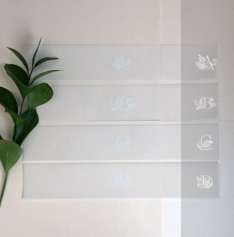 White Ink Printed White Translucent Vellum Belly Bands 2 Inch - Etsy