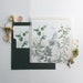 Eternal Botanical Garden White Peony Floral Greenery Printed Envelope ...