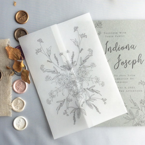Vellum Paper for Wedding Invitation - Etsy