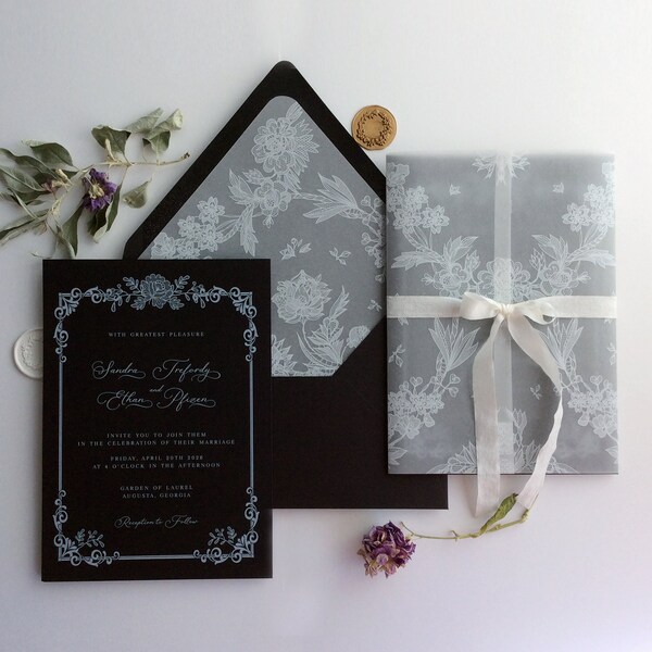 Vellum Invitation - Etsy